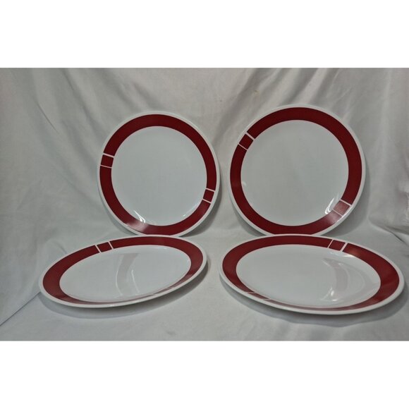 Corelle | Dining | Corelle Vintage Urban Red Dinner Plates Set Of 4 ...